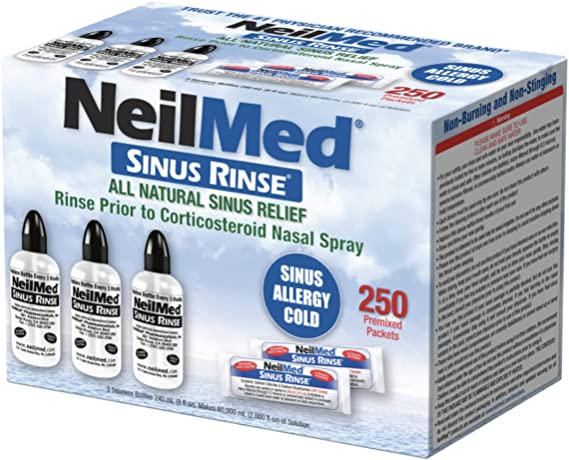 ボトル3個＆250包 ニールメッド 鼻洗浄用品 セット NeilMed Sinus Rinse Set 鼻うがい サイナス リンスセット ...