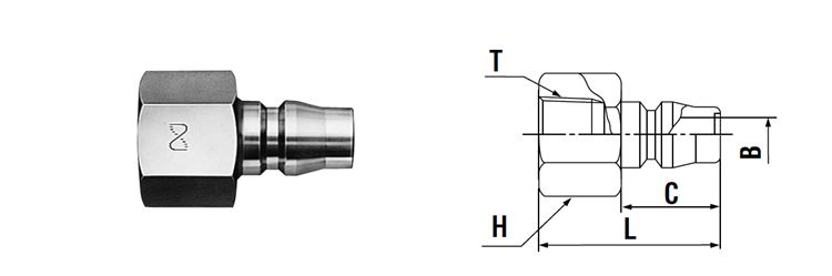ハイカプラ ステンレス SUS30PF 低圧用 おねじ取付用プラグ 日東工器 SUS-30PF :SUS30PF:ホクショー商事 ヤフー機械 ...
