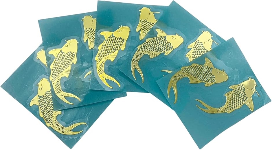 ゴールド 金の錦鯉 ニシキゴイ 鯉の滝登り 6x5cm シール 5枚E515 : スピード発送 ホリック - 通販 - Yahoo!ショッピング