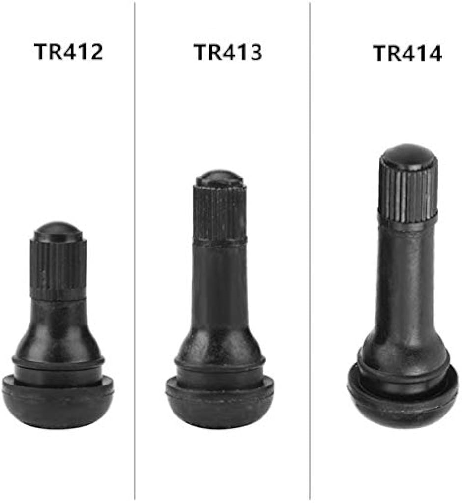 純銅製 耐熱コア タイヤ エアバルブ ゴムバルブ バルブコア キャップ付き チューブレス TR413 300個( TR413 300個 ...