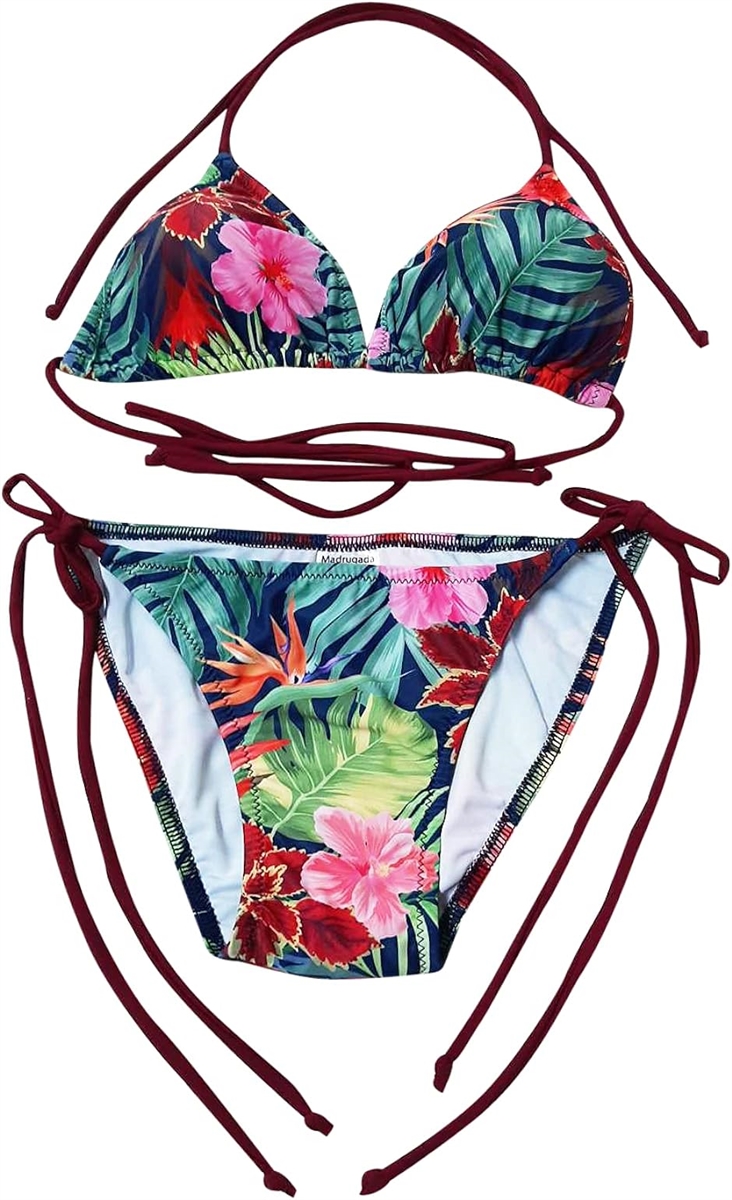 ビキニ ボタニカル リゾート 水着 レディース パッド付き S671 x ネイビー( ネイビー, M) : スピード発送 ホリック - 通販 - Yahoo!ショッピング