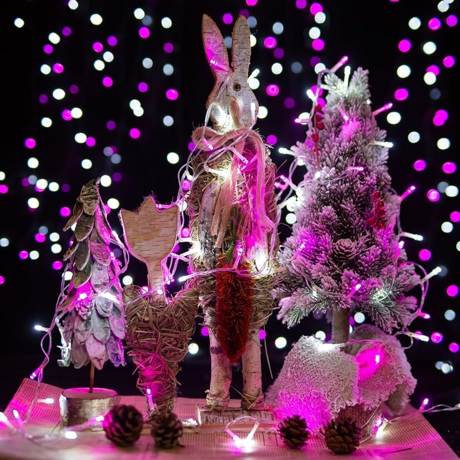 200 LEDストリップ二色デザイン イルミネーション 13m 透明ケーブル +( ピンク桃色 + 白色, 200 LEDs 13M) :2B8T66HQ64:スピード発送 ホリック - 通販 ...