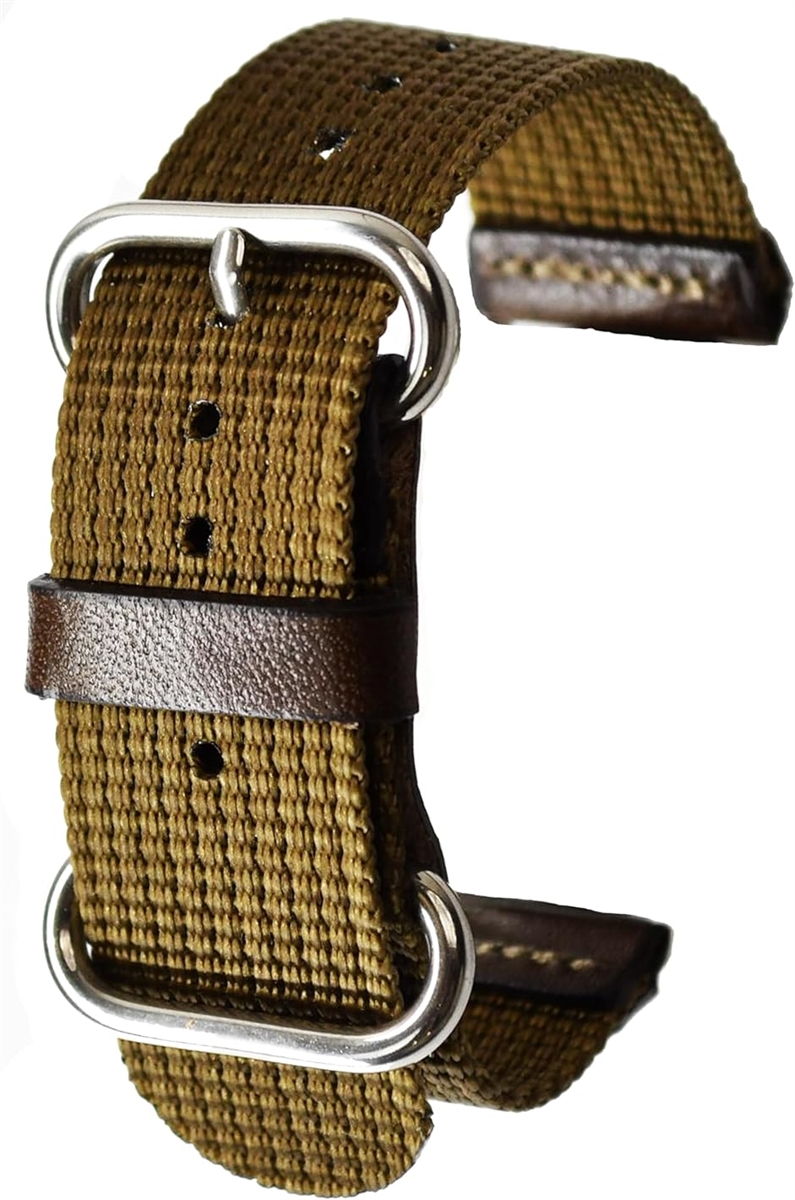 atelierCODEL 腕時計 ベルト 職人が付け心地を追求 ミリタリー ナイロン 革(カーキオリーブ, 腕周り13cm〜18cm) : スピード発送 ホリック - 通販 - Yahoo ...