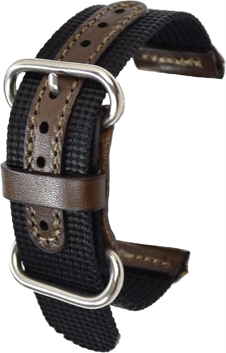 atelierCODEL 腕時計 ベルト 職人が付け心地を追求 ミリタリー ナイロン 革 バンド(ブラック, ラグ幅22mm) : スピード発送 ホリック - 通販 - Yahoo!ショッピング