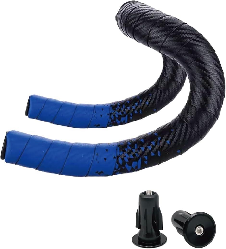 morytrade バーテープ ロードバイク ドロップハンドル グラデーション アルミバーエンド付(ブル−/ブラック, フリー) : 2b9uiq2cp4 : スピード発送 ホリック - 通販 ...