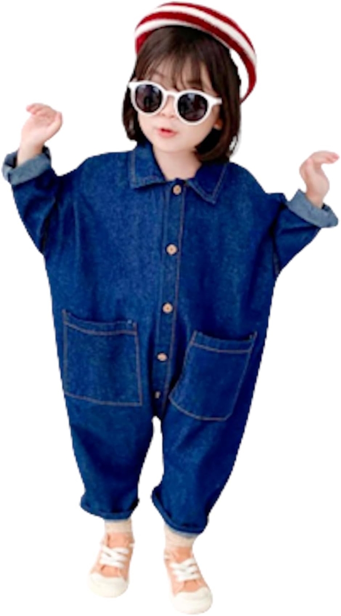 オールインワン つなぎ サルエル カバーオール 子供服 キッズ ベビー 男の子 女の子(ネイビー_80, スモール) : スピード発送 ...