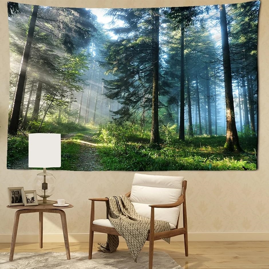 タペストリー 森 木 自然風景 大判 壁掛け 風景画 森の光 アート 150x130cm( 150x130cm) :2BJOHCU6P1 ...