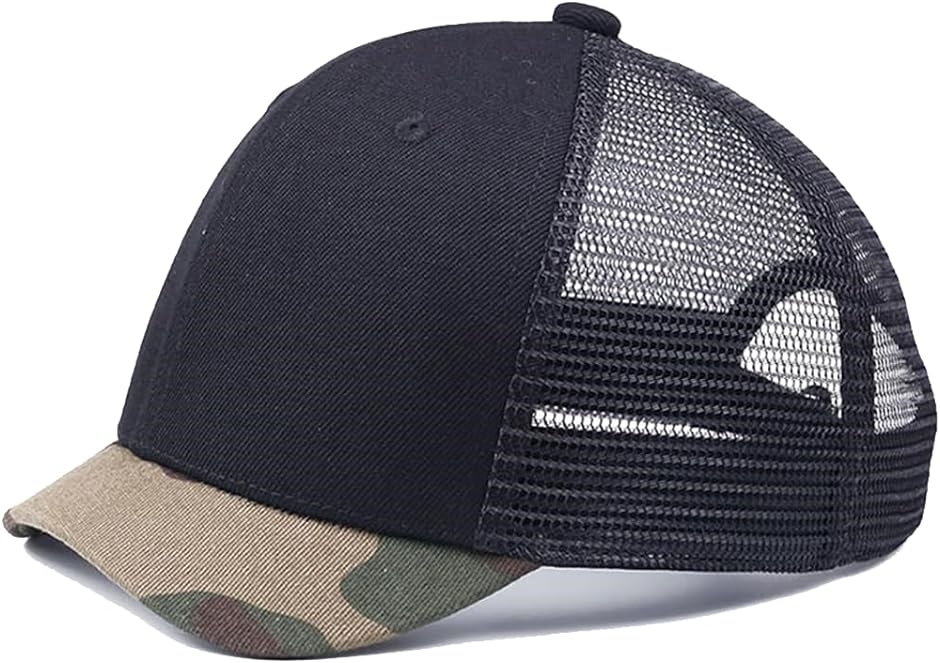 つば短 ベースボールキャップ カモフラ アンパイアキャップ メンズ／レディース( 半メッシュ・つば3cm, M) : スピード発送 ホリック - 通販 - Yahoo!ショッピング