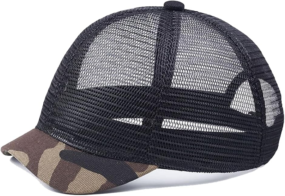 つば短 ベースボールキャップ カモフラ アンパイアキャップ メンズ／レディース( 全面メッシュ・つば3cm, M) : スピード発送 ホリック - 通販 - Yahoo!ショッピング