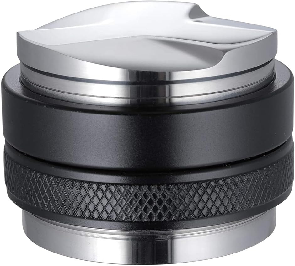 2-in-1 コーヒータンパー＆コーヒーディストリビューター エスプレッソタンパー コーヒー用品 重厚 (ブラック, 58MM) : スピード ...