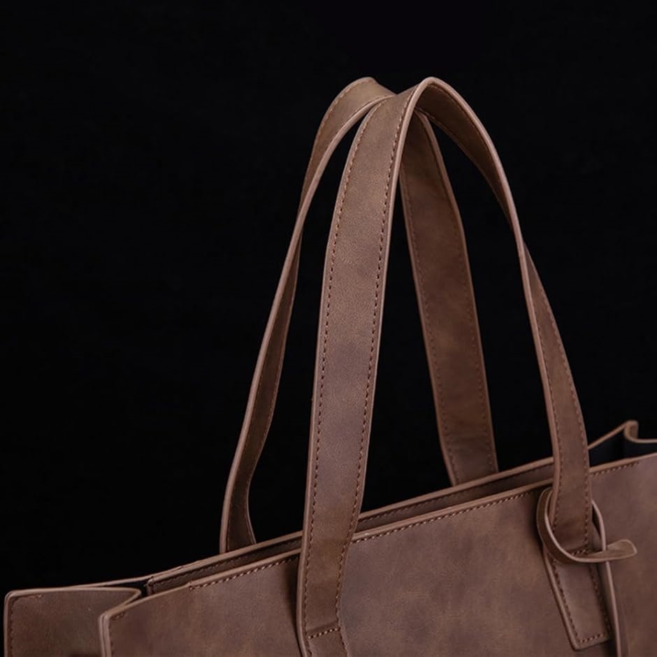 トートバッグ メンズ 小さめ レザー カジュアル 黒 ビジネス カバン とーとばっぐ 自立縦型 B044(ブラウン) : スピード発送 ホリック - 通販 - Yahoo!ショッピング