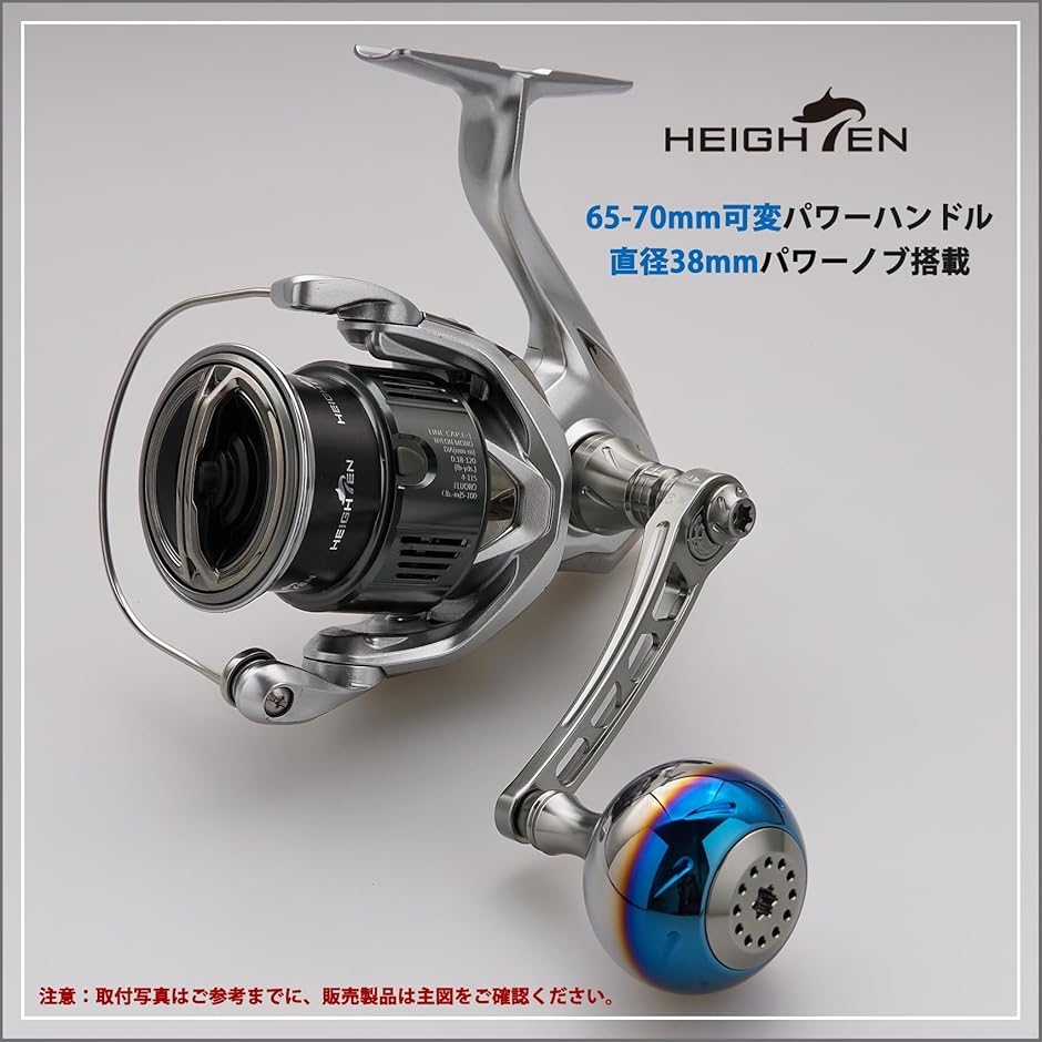 38mm リール ハンドル ノブ シマノ ダイワ 通用 Shimano Type Daiwa S用 MDM (38mm - ガンメタル ...