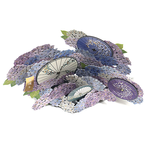 グリーティングカード 多目的 夏カード 紫陽花 131861 APJ/ART PRINT JAPAN 立体カード 多用途 サマーカード 暑中 ...