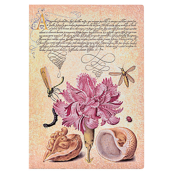 paperblanks ペーパーブランクス ノートブック Flexis ミディ（MIDI）サイズ FB9727-3 ピンクのカーネーション ソフトカバー 176頁 罫線 : 堀萬昭堂 ヤフー店 ...