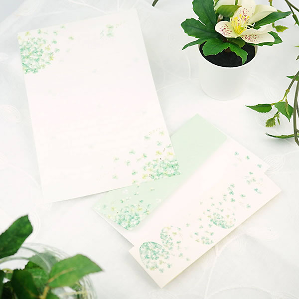 レターセット シール付 音符クローバー LST-246 （27） 便箋12枚 封筒6枚 シール6枚 フロンティア FRONTIA FSC認証製 ...