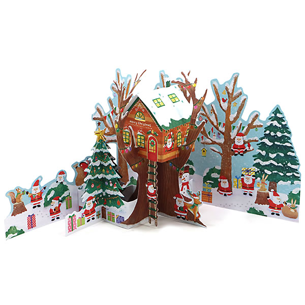 Hallmark（ホールマーク） クリスマスカード 洋風 立体カード XAR-836-399 (HX-59） 箔 ツリーハウス ...
