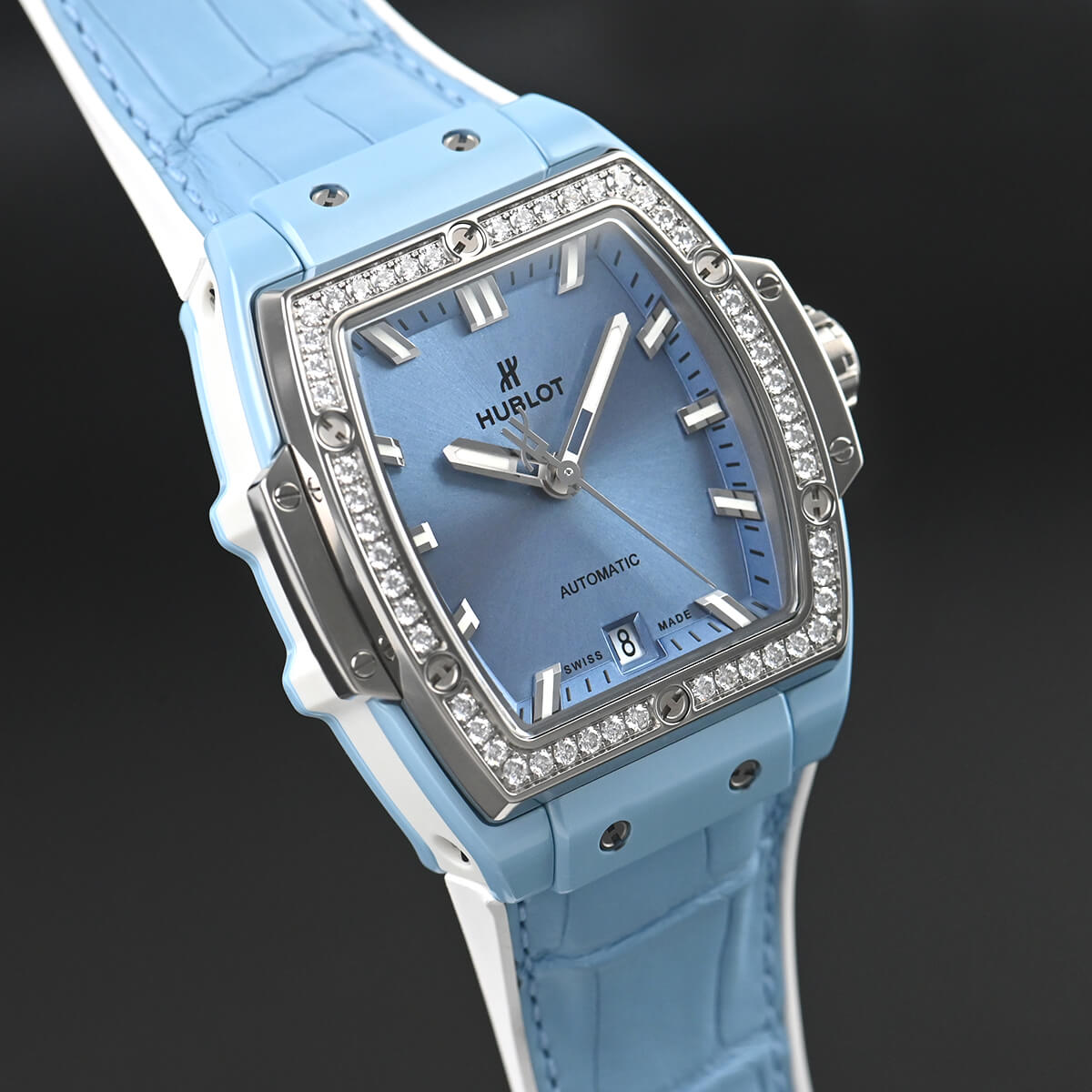 HUBLOT（ウブロ） スピリット オブ ビッグ・バン ライトブルーダイヤモンド 665.EN.891L.LR.1204 新品 レディース 腕 ...