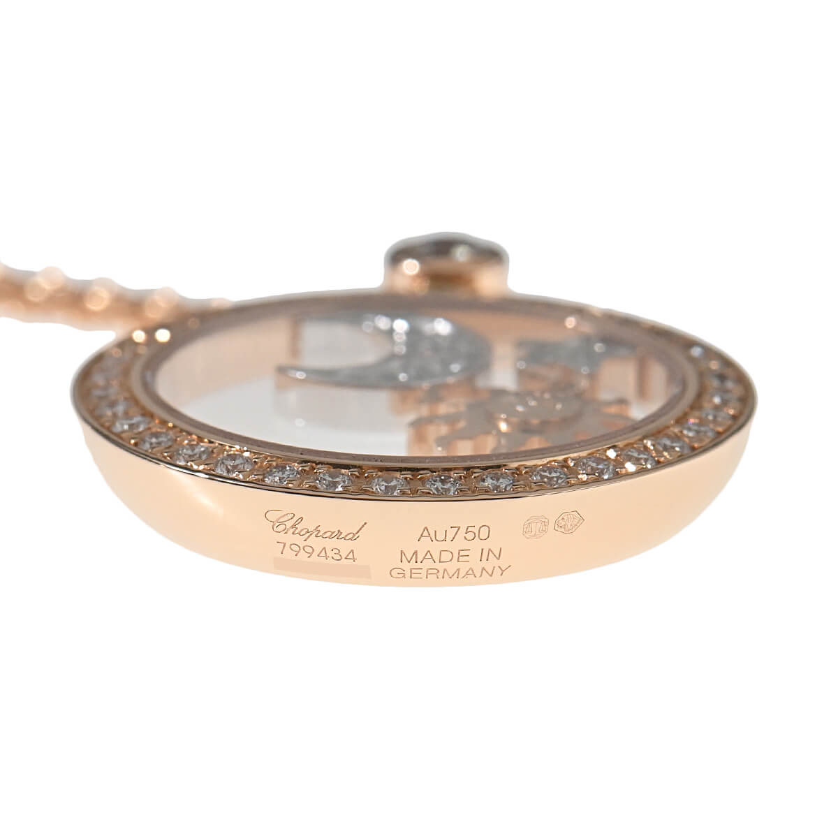 ショパール CHOPARD ハッピーダイヤモンド サン ムーン＆スター 1Pダイヤ・ダイヤ ペンダントネックレス 799434-5401 新品 レディース ジュエリー : cpj224 ...