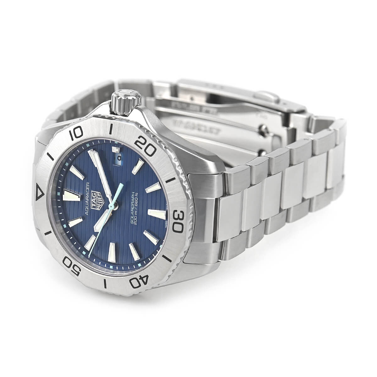 TAG HEUER タグ・ホイヤー Heuer アクアレーサー プロフェッショナル200 ソーラーグラフ WBP1113.BA0000 中古 ...