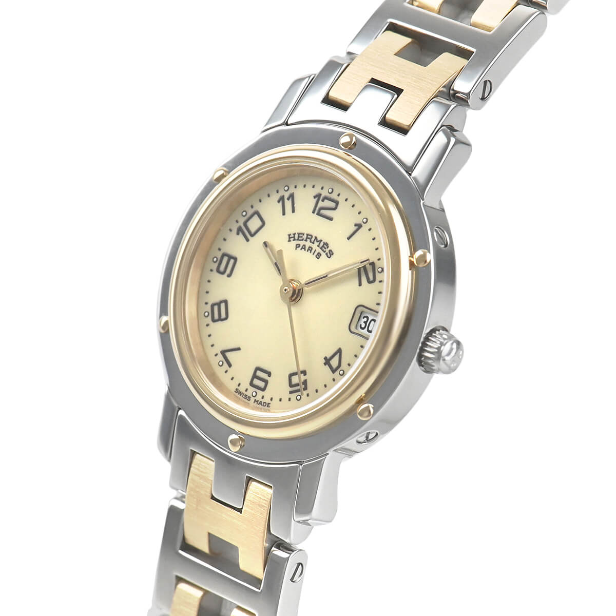 HERMES エルメス クリッパー CL4.220.430/3752 中古 レディース 腕時計 : 宝石広場ヤフー店 - 通販 - Yahoo!ショッピング