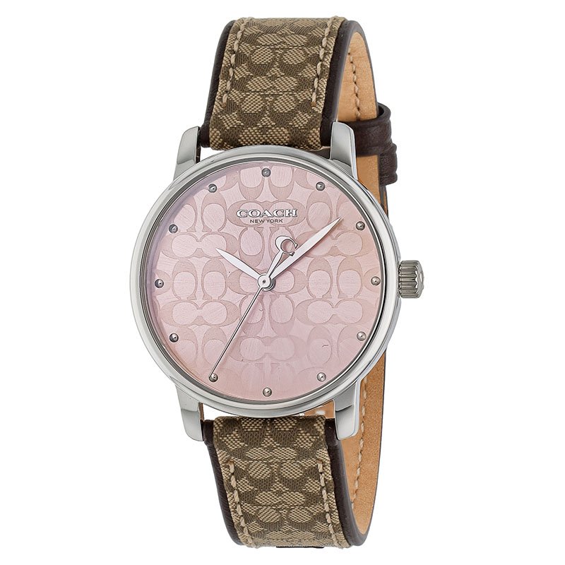 コーチ 腕時計 COACH 時計 グランド GRAND レディース 革ベルト レザー シルバー 仕事 ビジネス スーツ フォーマル ファツ ...