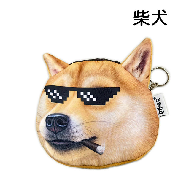 バッグ doge deal with it ポーチ 犬 小銭入れ イヌ 小物入れ 柴犬 ハスキー イッヌ shibe doggo meme ...