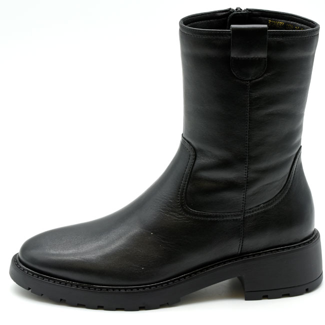 あしながおじさん ブーツ レディース 厚底 ブラック 黒 ペコスブーツ