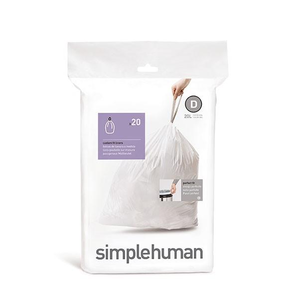 simplehuman シンプルヒューマン パーフェクトフィットゴミ袋[D] 20L 20枚 CW0163 00170 ゴミ箱 : イベリアの太陽 - 通販 - Yahoo!ショッピング