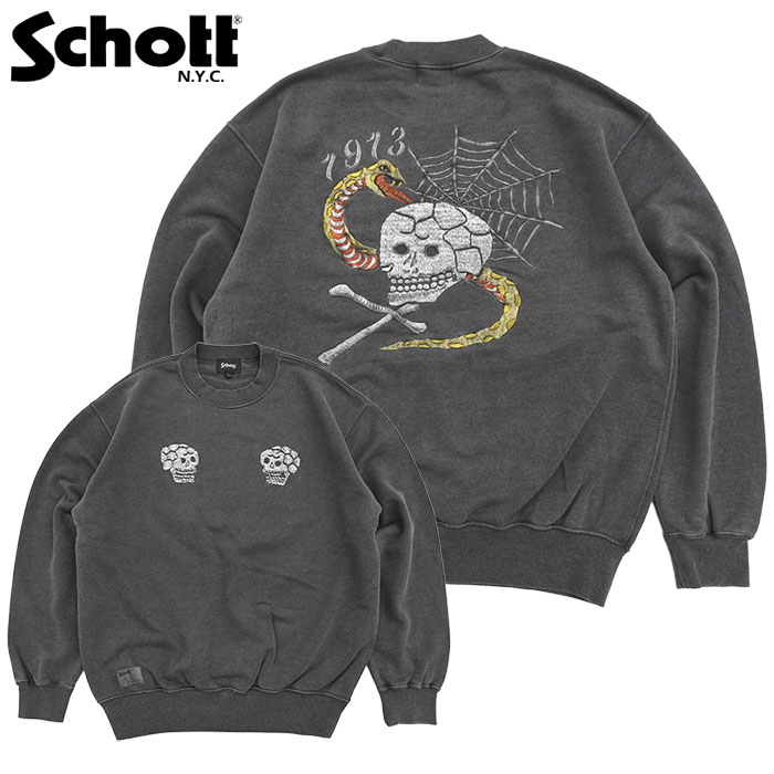 Schott N.Y.C（ショット） トレーナー Schott メンズ ピグメント