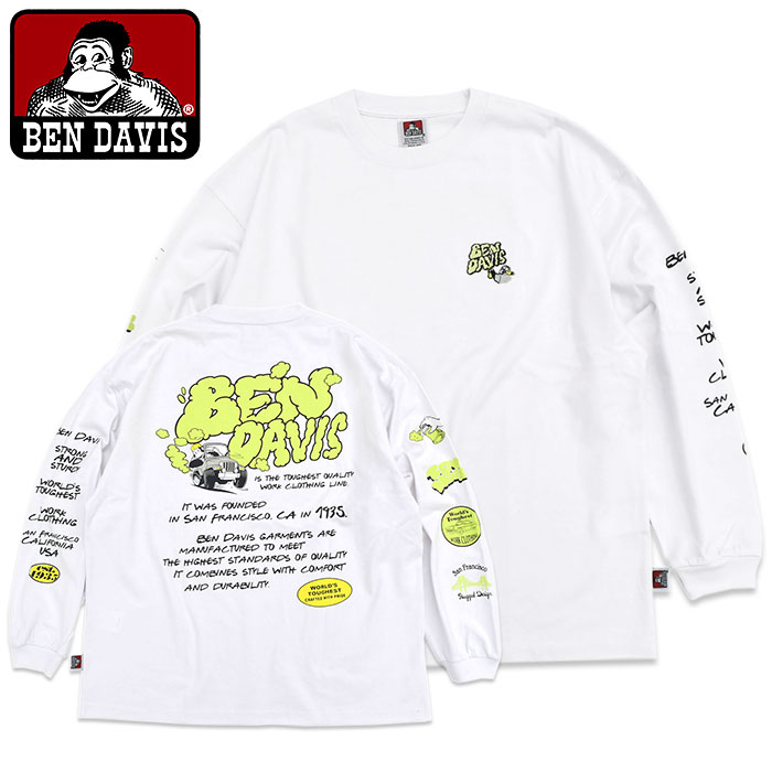 BEN DAVIS ベンデイビス ロンT Tシャツ 長袖 メンズ スモーク アンド スクリプト ( C-24380031 Smoke ...