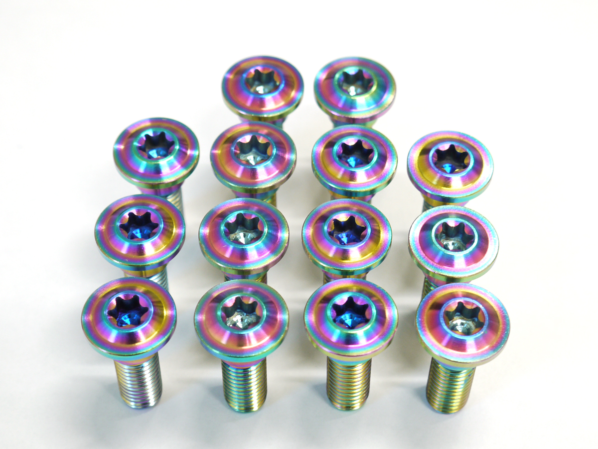 CBR400R NC23専用 64チタン合金製 前後ブレーキディスクボルトセット 焼き色付き ローターボルト☆ :TIBCBKHSET0E ...