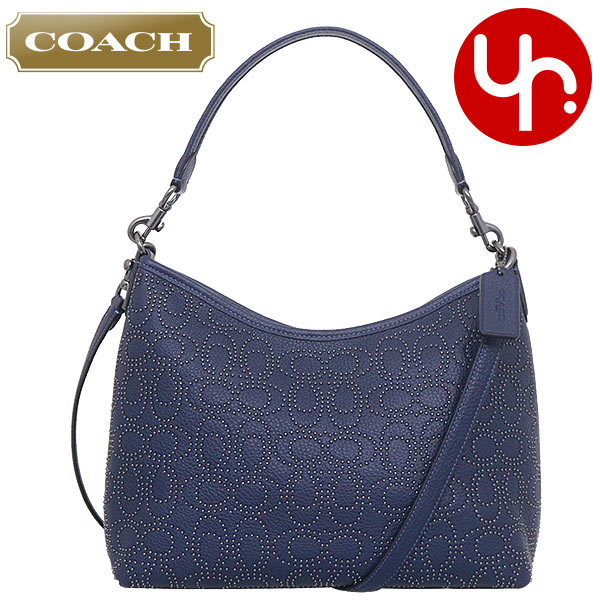 COACH コーチ バッグ ショルダーバッグ FCX258 CX258 トゥルーネイビー リベット リファインド ペブルド レザー ショルダー ...