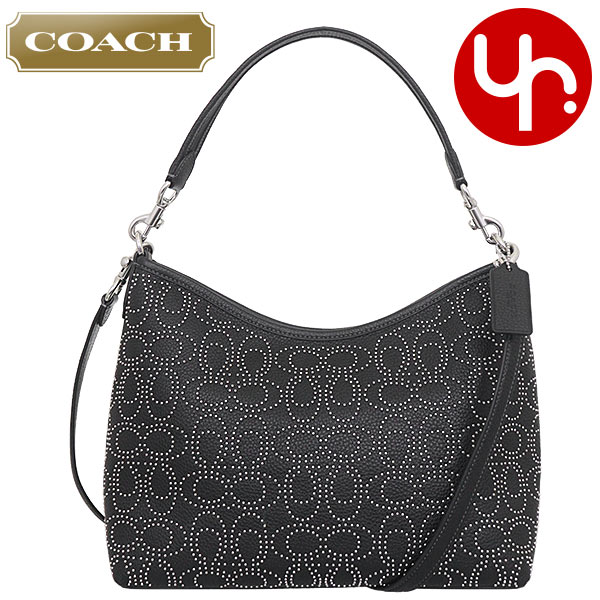 COACH コーチ バッグ ショルダーバッグ FCX258 CX258 ブラック リベット リファインド ペブルド レザー ショルダー ...