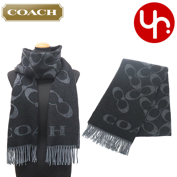 COACH コーチ アパレル マフラー FCB684 CB684 ブラック シグネチャー オーバーサイズド アウトレット レディース メンズ ...