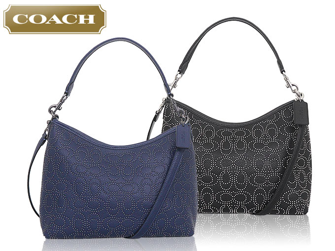 COACH コーチ バッグ ショルダーバッグ FCX258 CX258 トゥルーネイビー リベット リファインド ペブルド レザー ショルダー ...