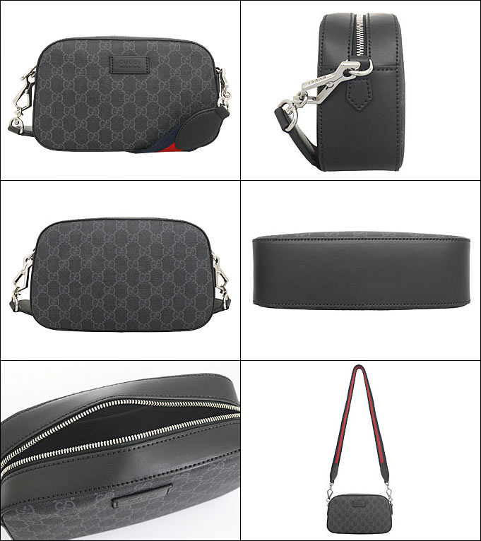 GUCCI グッチ バッグ ショルダーバッグ 574886 K5RLN ブラック×グレー GGスプリーム キャンバス スモール クロスボディー ...