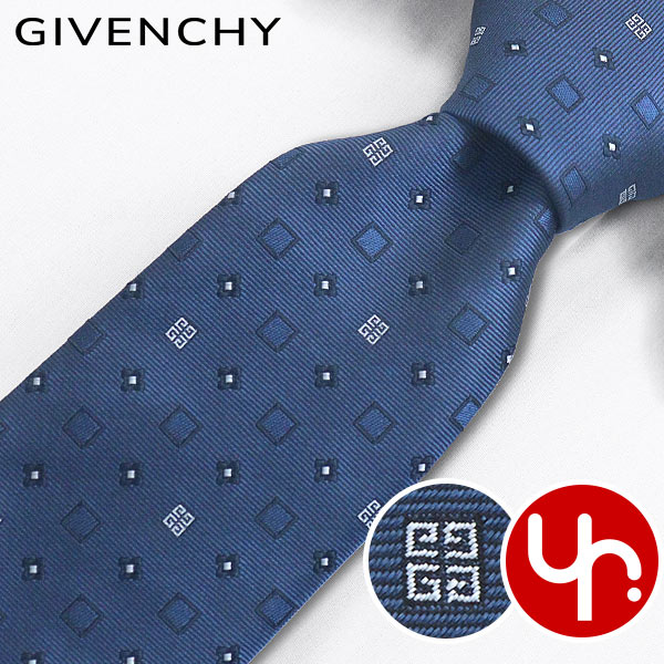 GIVENCHY 【48時間限定ポイント2％】ジバンシィ アパレル ネクタイ GV80LS J5906 ネイビー ジバンシィ スクエア ジャガード シルク メンズ : インポートコレクション ...