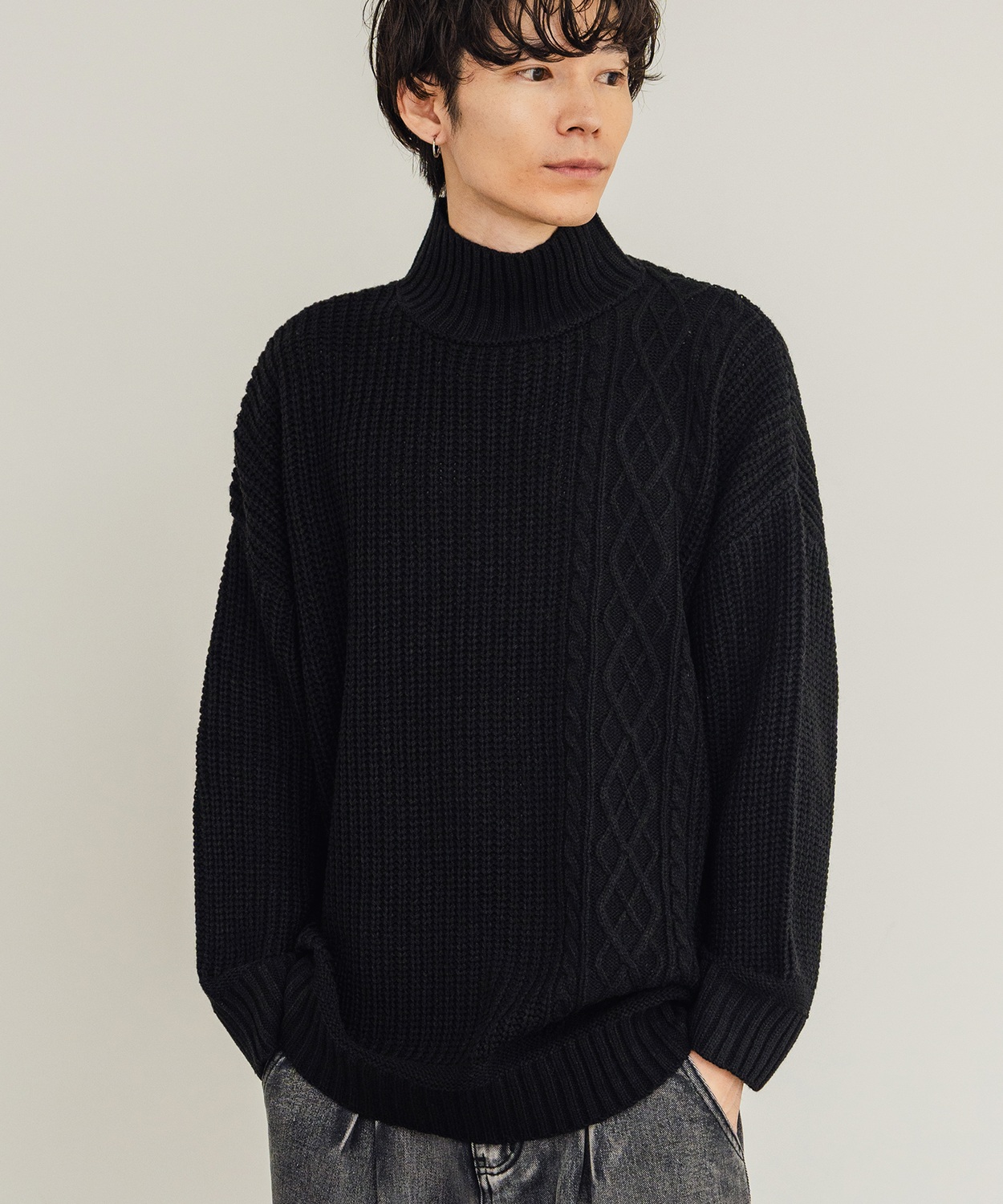 improves（インプローブス） セーター メンズ ケーブル編み ボトル