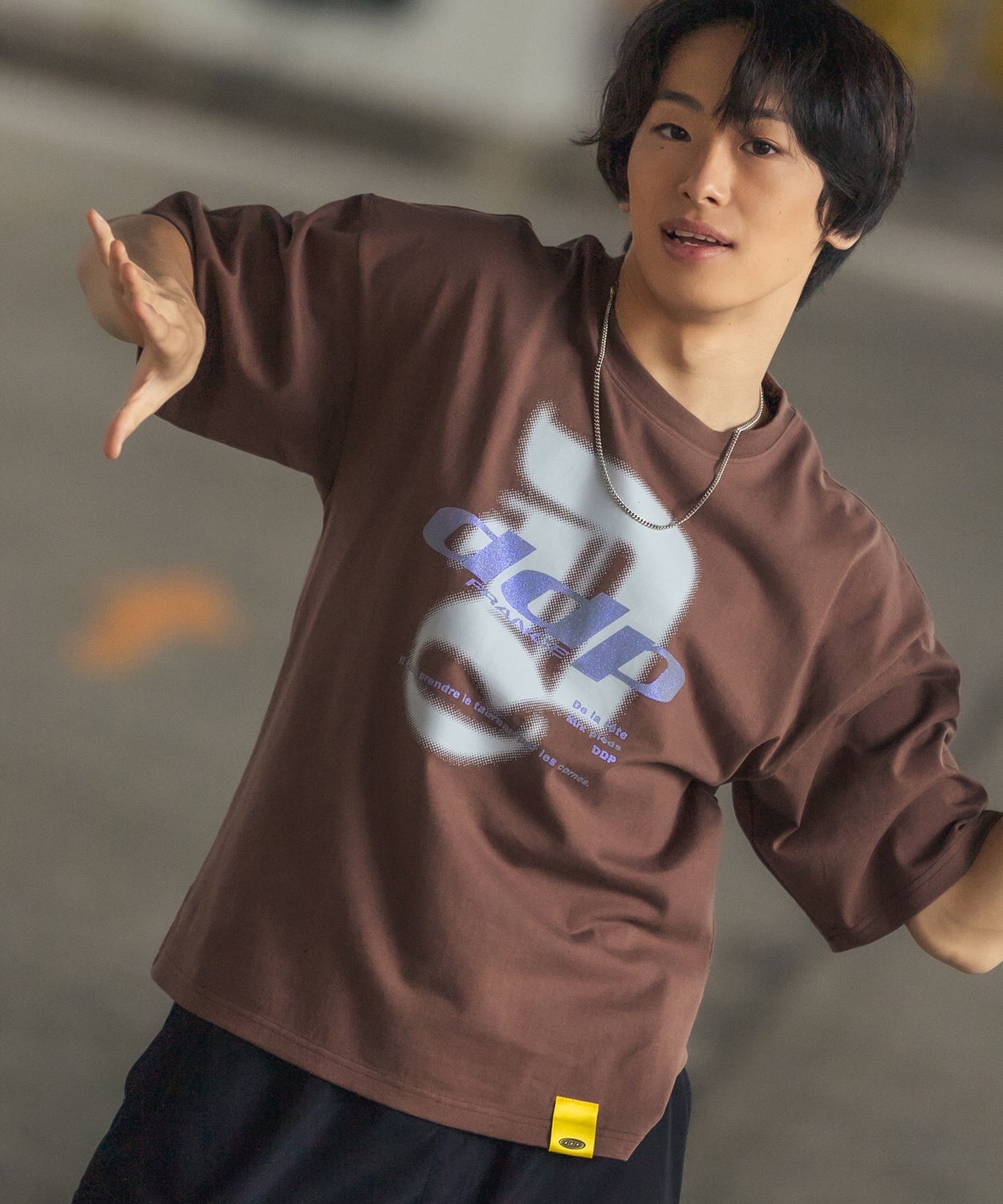 improves Tシャツ 半袖 カットソー メンズ レディース ddp ディーディーピー フロントプリント ラメプリント ボックスシルエット スケーター ストリート メンズライク ...