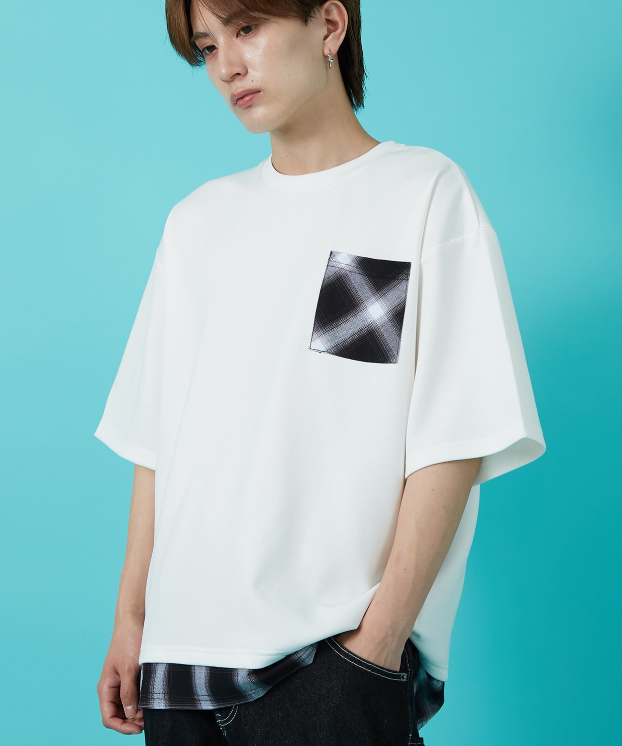 improves Tシャツ メンズ レディース チェック 半袖 カットソー 大きめ アメカジ カジュアル スケーター ストリート 古着MIX 韓国 : improves インプローブス ...