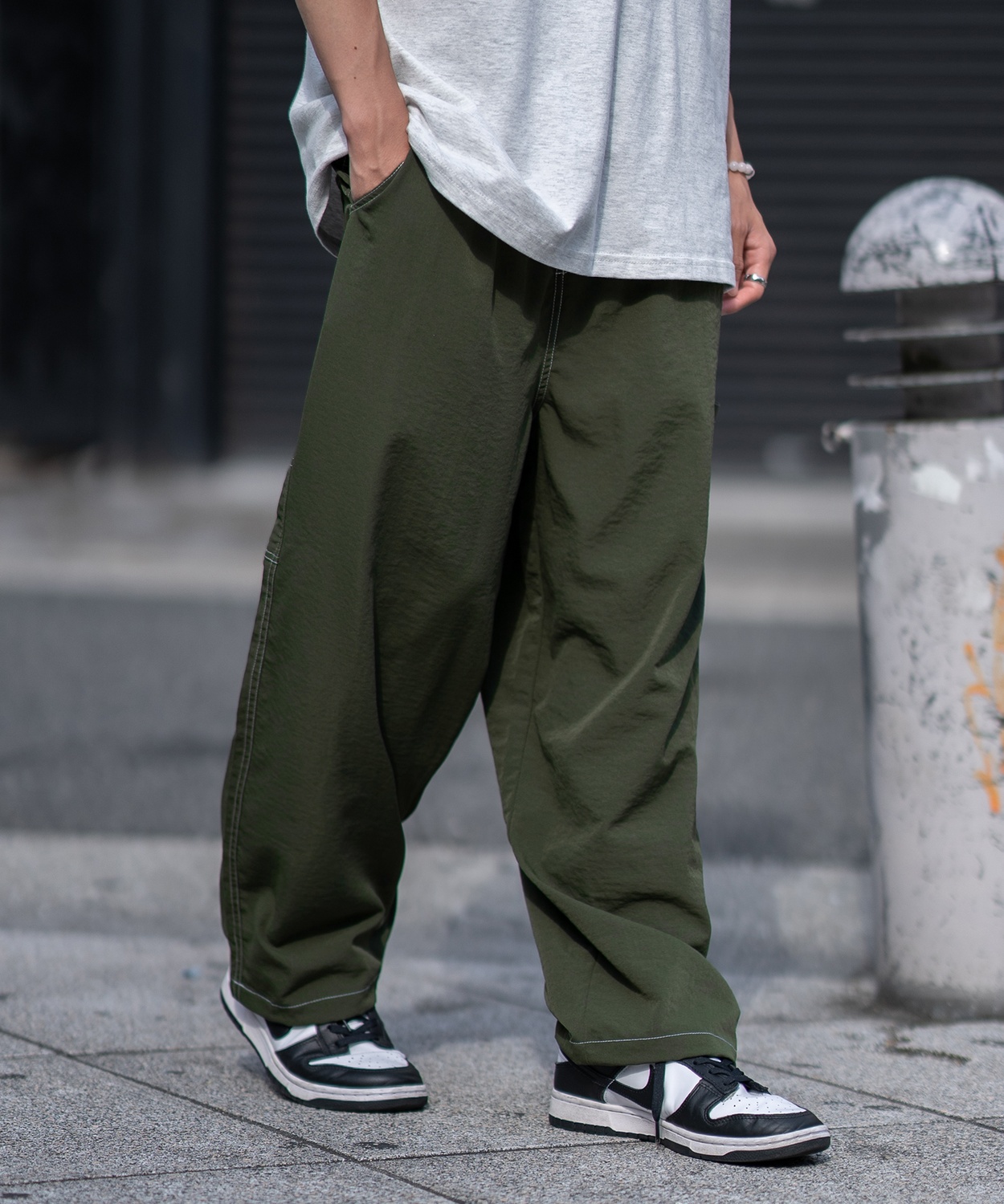 improves ペインターパンツ メンズ SIDEWAY STANCE サイドウェイスタンス ポリワッシャー ワイド イージーパンツ フルレングス カジュアル スケーター ストリート ...