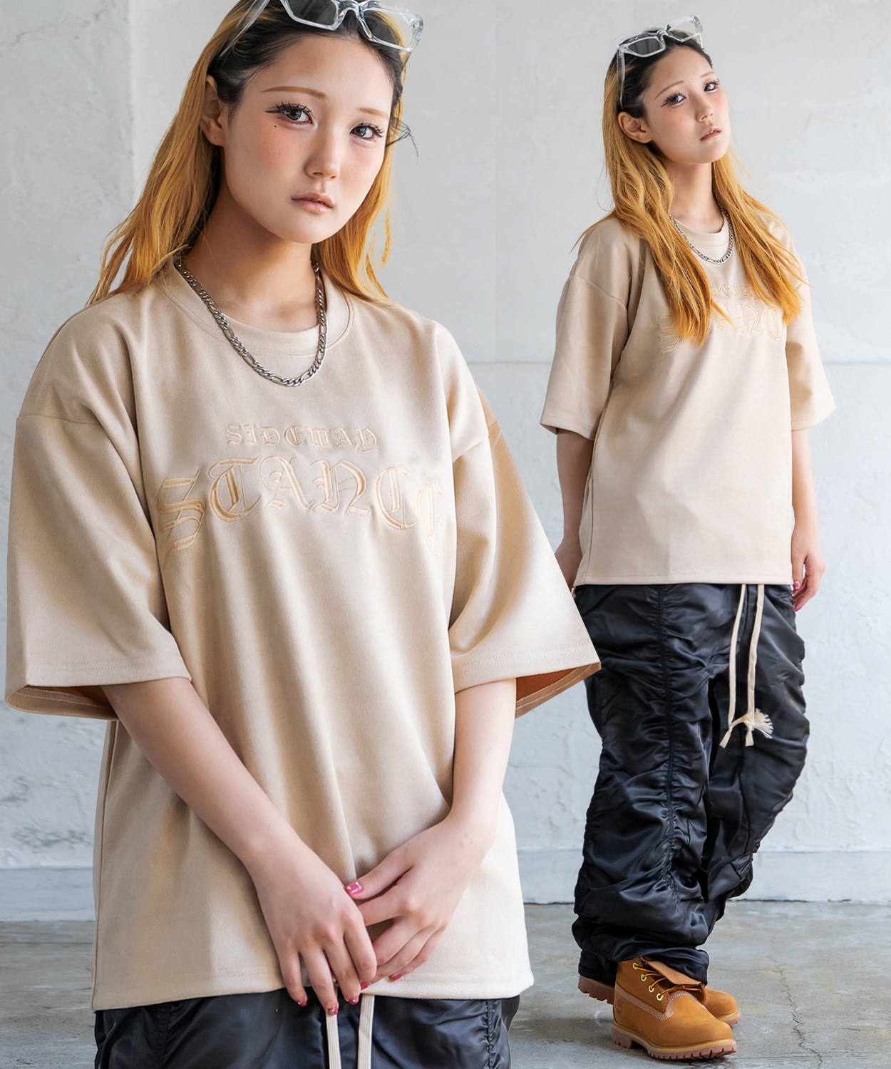 improves（インプローブス） Tシャツ メンズ SIDEWAY STANCE サイドウェイスタンス スエードポンチ ロゴ刺しゅう カットソー アメカジ カジュアル スケーター ストリート ...
