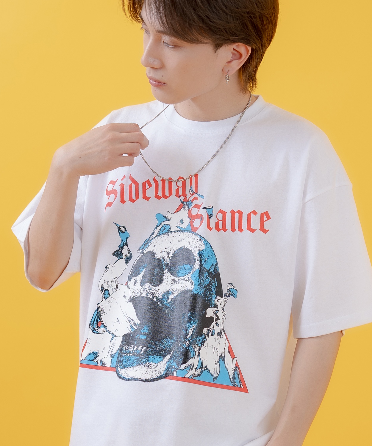 improves 半袖Tシャツ メンズ SIDEWAY STANCE サイドウェイスタンス オリジナルプリント スカル グラフィック カットソー アメカジ スケーター ストリート ...