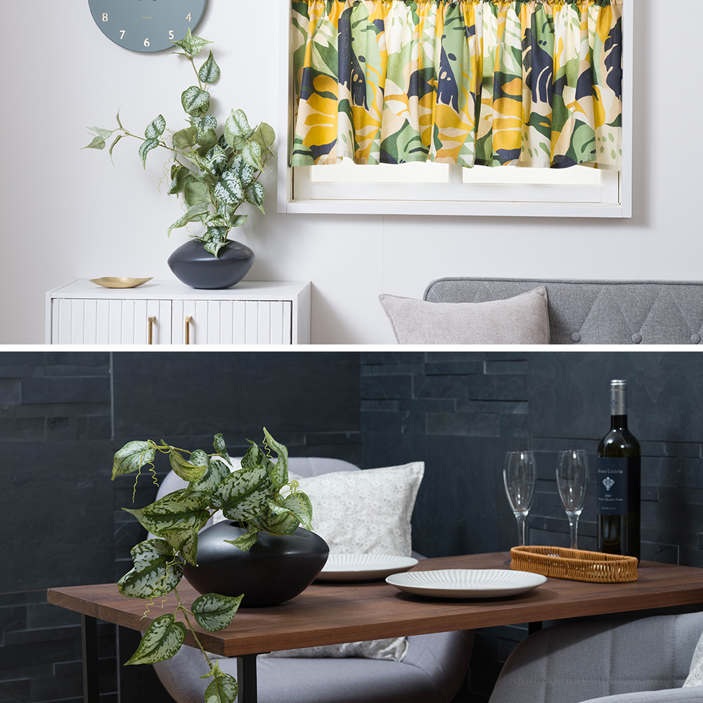 フェイクグリーン 壁掛け 吊り下げ 観葉植物 リアル 大きめサイズ 造花 おしゃれ スキンダプサス・ピクタス CSZ : カーテン 窓 壁紙 インテリアデポ - 通販 - Yahoo!ショッピング