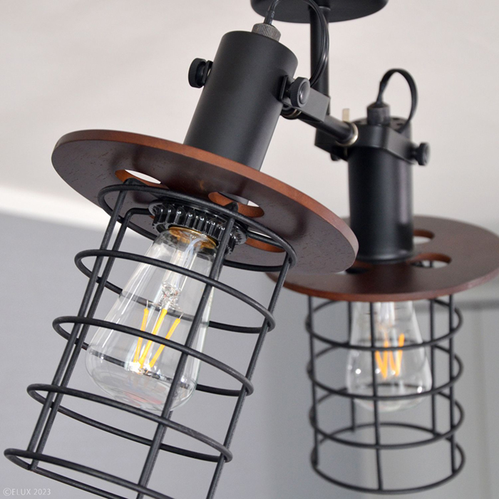 ELUX Original シーリングライト LED電球対応 2灯 スポットライト 照明器具 北欧 おしゃれ 天井照明 引っ掛けシーリング ...