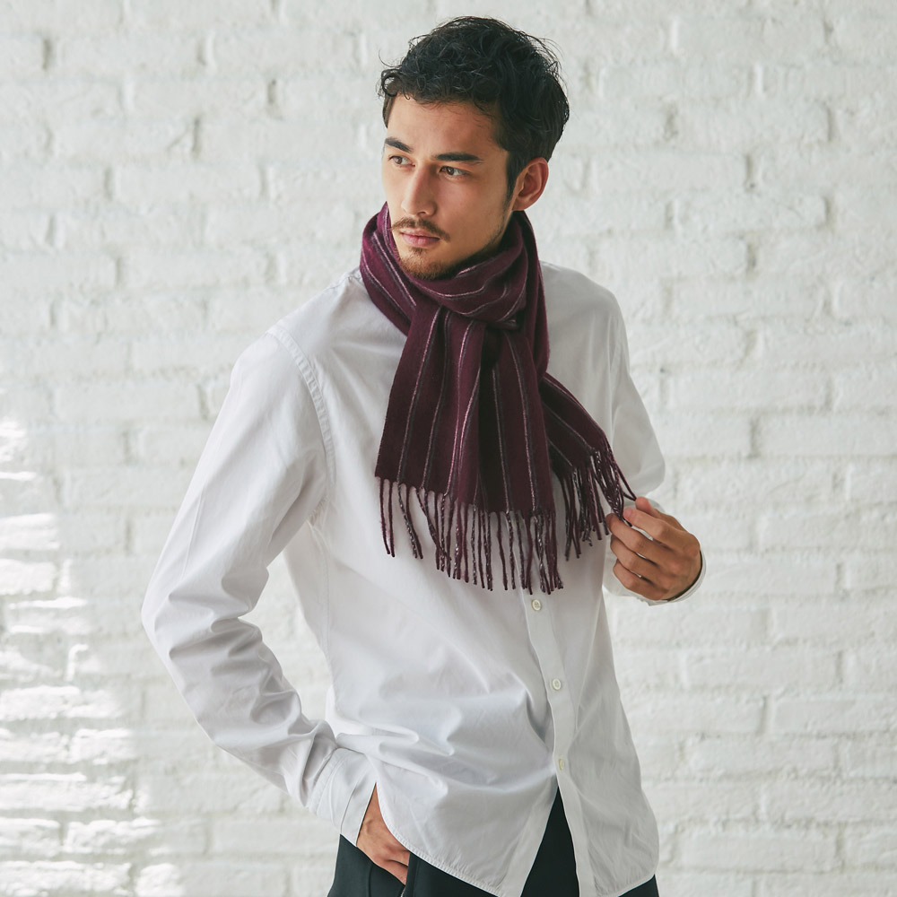 カシミヤ マフラー 大判 レディース リバーシブル カシミヤ100％リバーシブルマフラー 無地 ギフト プレゼント クリスマス ユニセックス :67811003:intermode ...