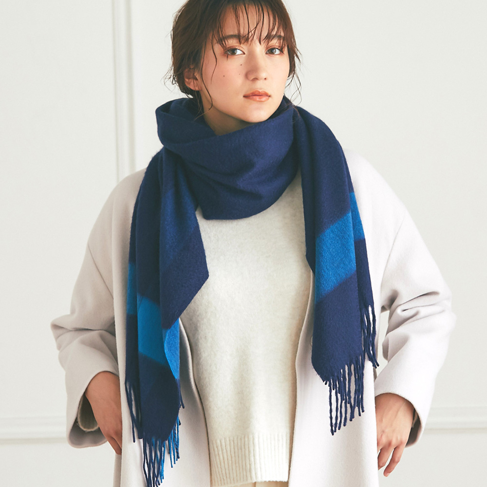 カシミヤ ストール 大判 チェック カシミヤ100％大判ストール チェック柄 イニシャル刺しゅう無料 専用ギフトボックス レディース メンズ :6781700:intermode-kawabe ...