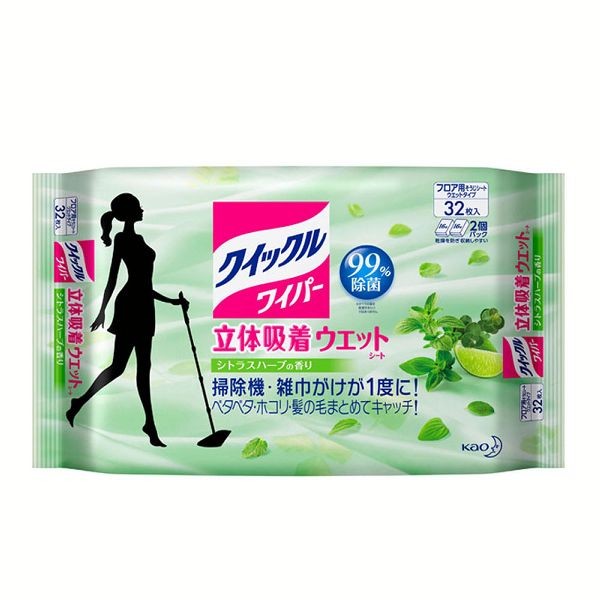 クイックルワイパー立体吸着ウエットシート 32枚 花王 (D) :7166002F:アイリスプラザ Yahoo!店 - 通販 - Yahoo ...