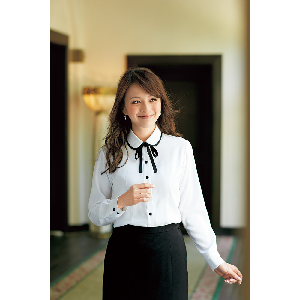 ジョア en joie アンジョア 長袖ブラウス リボン付 17号 19号