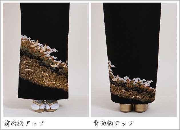 留袖 レンタル NT-738 黒留袖フルセット 結婚式 60代 70代 送料無料 留袖レンタル 黒留袖レンタル 着物レンタル 留袖 フルセット NT-738